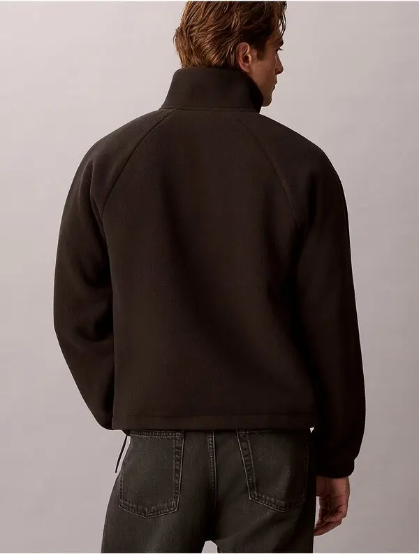 Calvin Klein Fleece Quarter Zip Pullover - Black