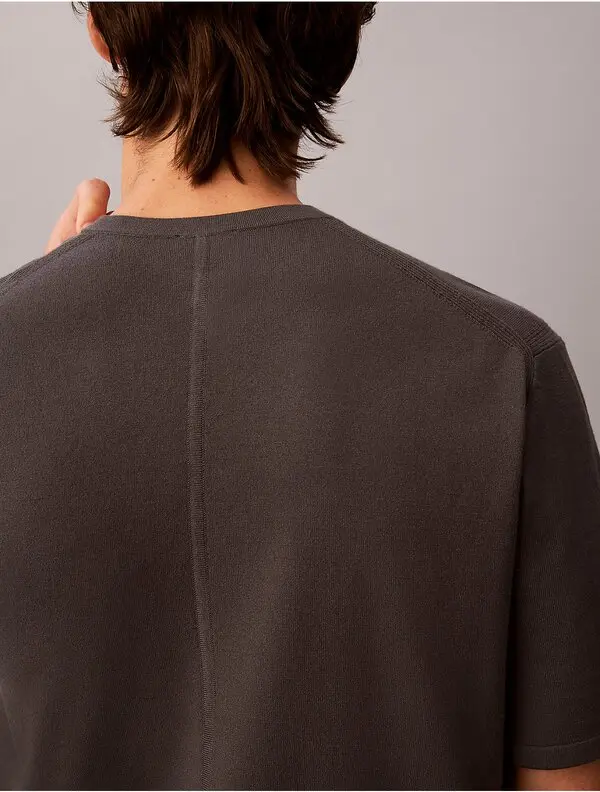 Calvin Klein Tech Knit Crewneck Sweater - Black Oyster