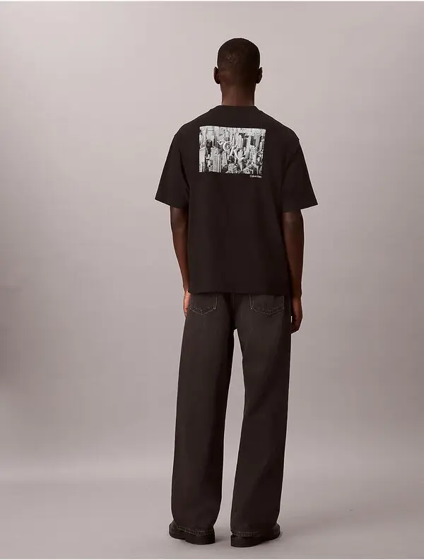 Calvin Klein Relaxed Block Script Logo Tee - Black