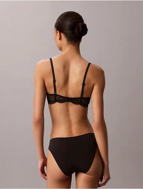 Calvin Klein Perfectly Fit Lace Custom Lift Demi Bra - Black