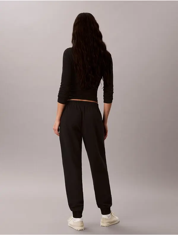 Calvin Klein Logo Cotton Jersey Sleep Sweatpants - Black