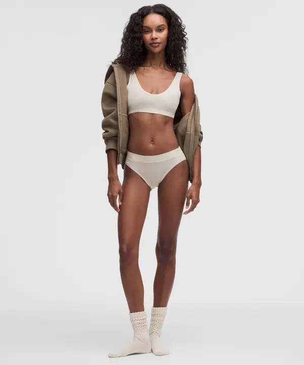 Lululemon Underease Scoop-neck Bralette A-c Cups - Light Ivory