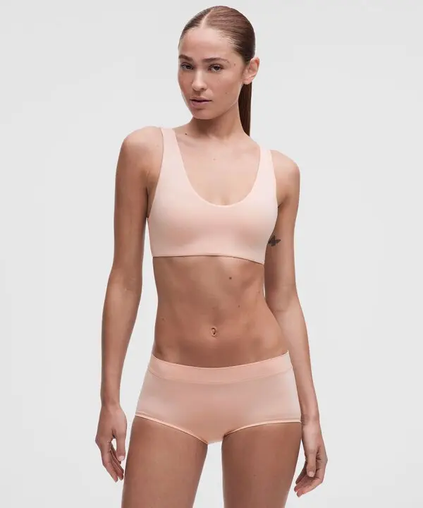 Lululemon Underease Scoop-neck Bralette A-c Cups - Misty Shell