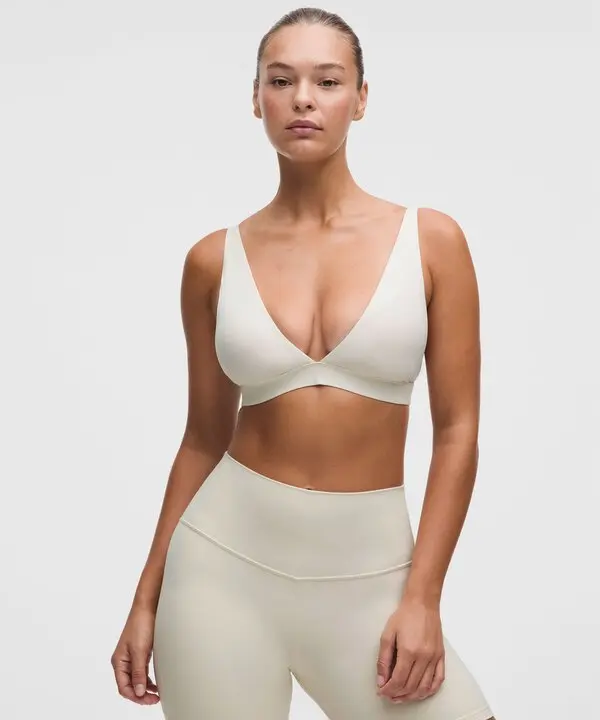 Lululemon Wundermost Ultra-soft Nulu Triangle Bralette - Light Ivory