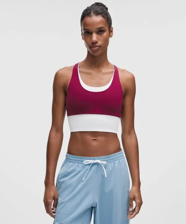 Lululemon Layered Racerback Tennis Tank Top - Raspberry Rave/white