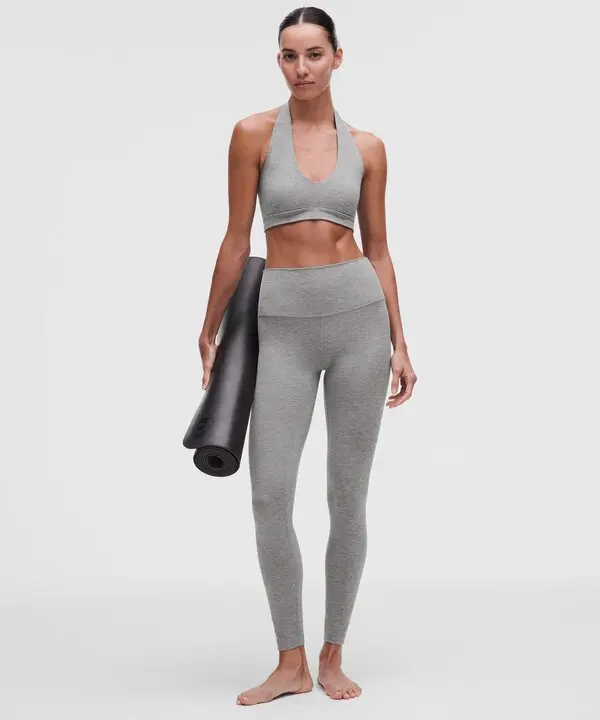 Lululemon Focuser Halter Bra - Heathered Core Medium Grey