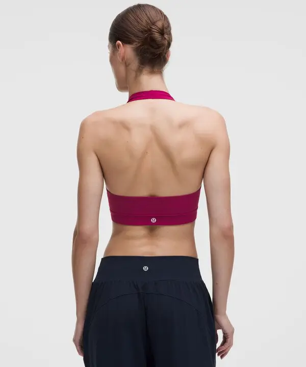 Lululemon Focuser Halter Bra - Raspberry Rave