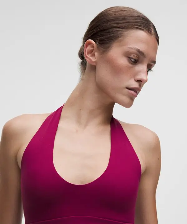 Lululemon Focuser Halter Bra - Raspberry Rave