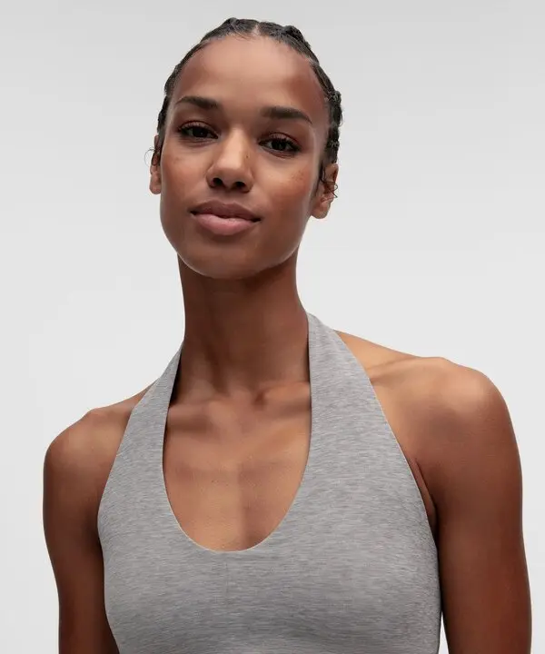 Lululemon Focuser Halter Bra - Heathered Core Medium Grey