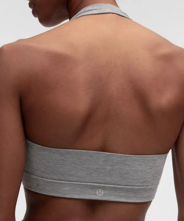 Lululemon Focuser Halter Bra - Heathered Core Medium Grey