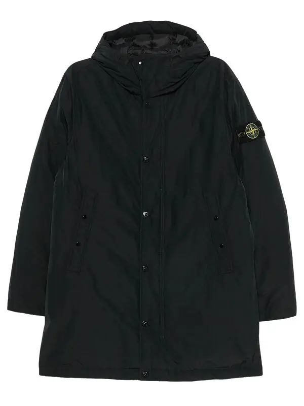 Stone Island Long Padded Parka With Water-repellent Treatment