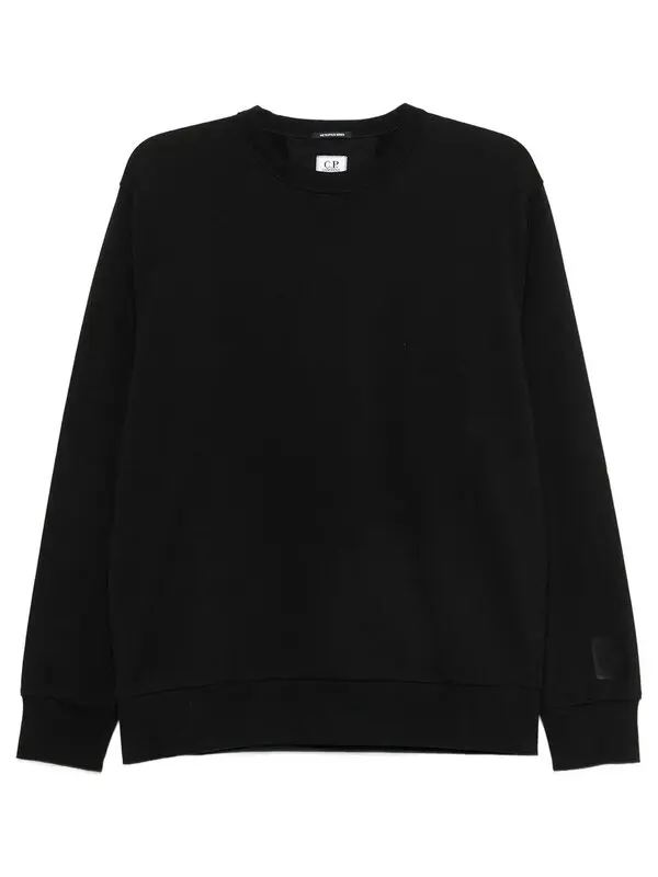 C.P. COMPANY Crew Neck Sweatshirt In Cotton - Black