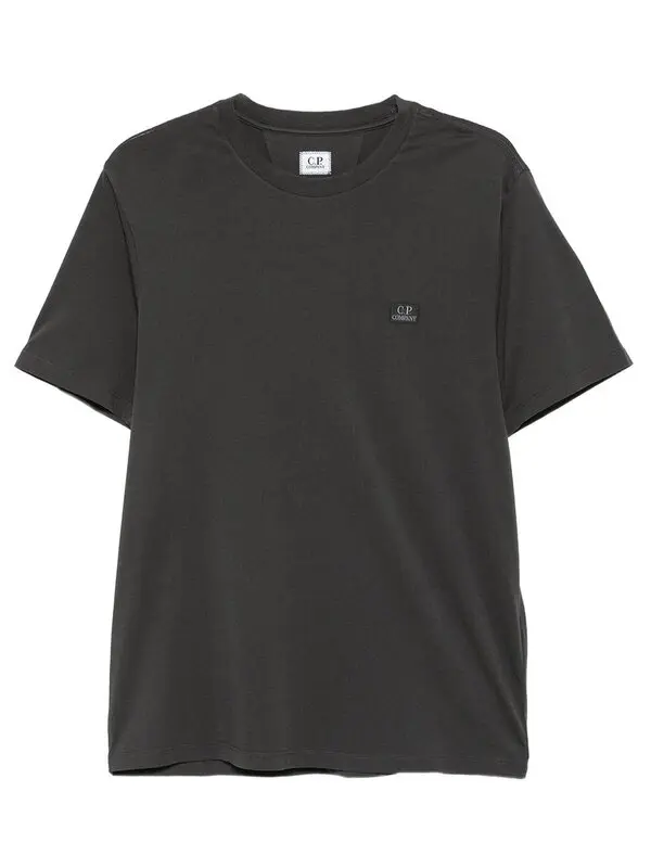 C.P. COMPANY T-shirt 30/1 In Jersey With Patch Logo - Black