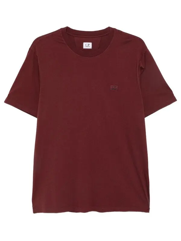 C.P. COMPANY T-shirt 30/1 In Jersey With Patch Logo - Red