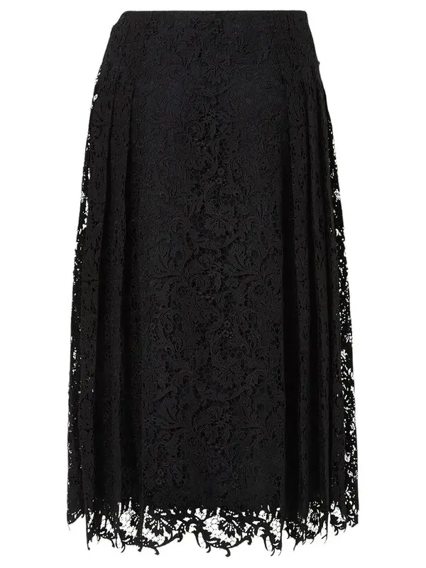 Fendi Lace Macramé Skirt - Black