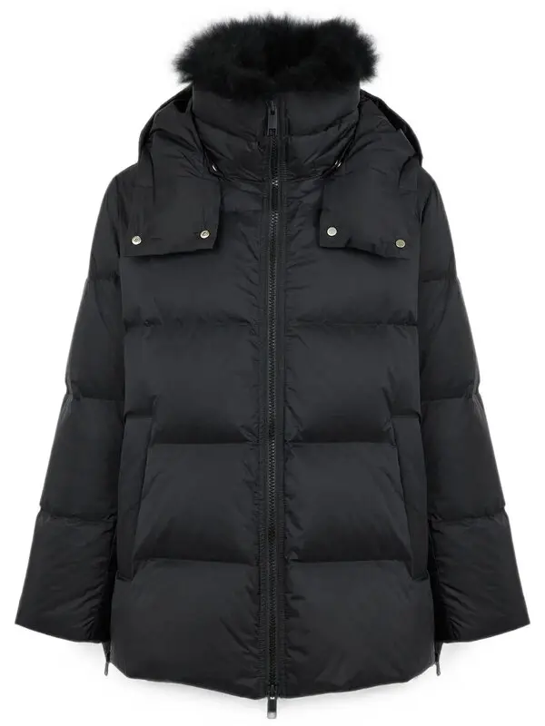 YVES SALOMON A" Line Down Jacket In Waterproof Technical Fabric