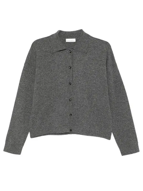 ROBERTO COLLINA Wool Cardigan With Polo Collar