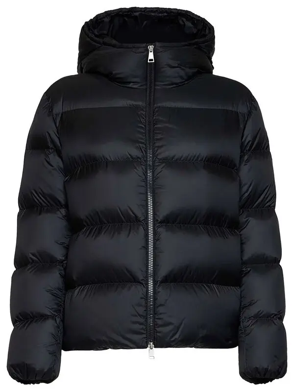 Moncler Short Down Jacket Feligule With Hood - Black