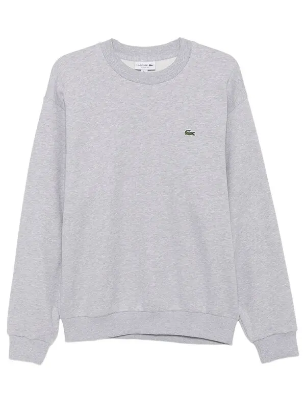 Lacoste Crew Neck Cotton Sweatshirt - Grey