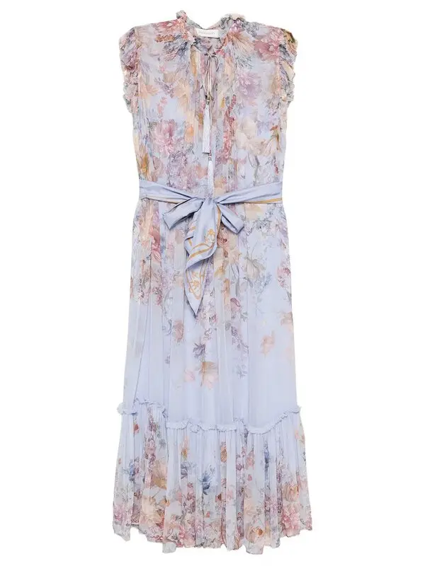 Zimmermann Fluid Dress Valiant - Blue