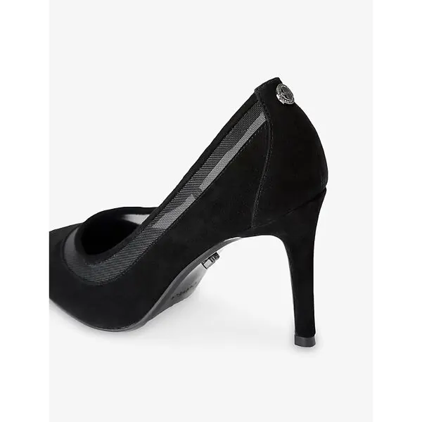 Carvela Positano Mesh-panel Suede Heeled Courts