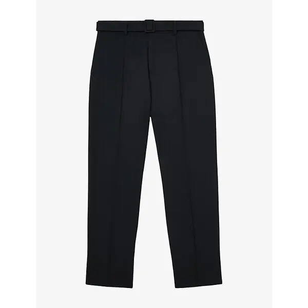 REISS Peshi Belted Pintuck Woven Trousers