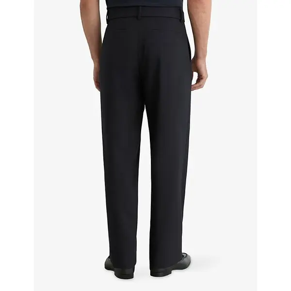 REISS Peshi Belted Pintuck Woven Trousers