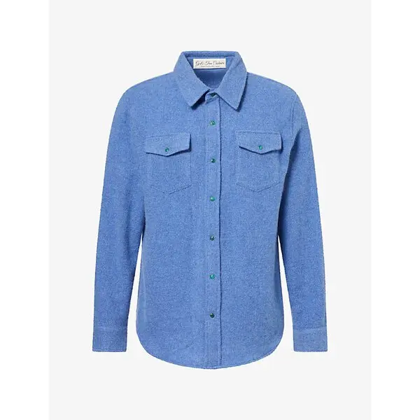 GODS TRUE CASHMERE Gemstone-embellished Cashmere Shirt