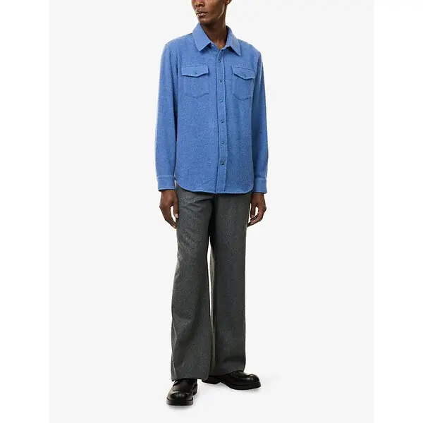 GODS TRUE CASHMERE Gemstone-embellished Cashmere Shirt
