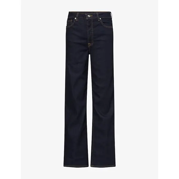 Good American Good True Straight-leg Stretch-denim Jeans - Rinse