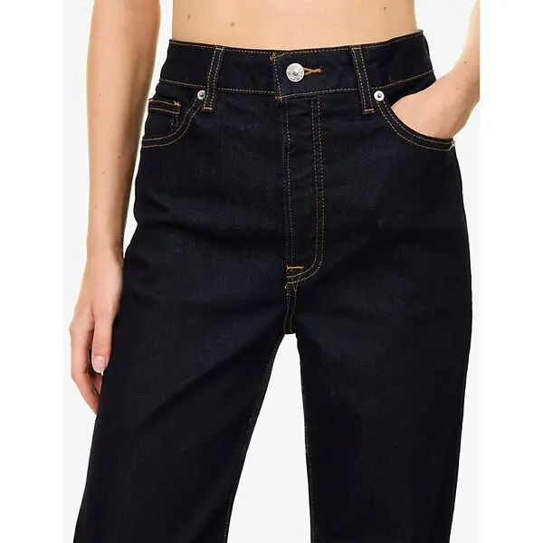 Good American Good True Straight-leg Stretch-denim Jeans