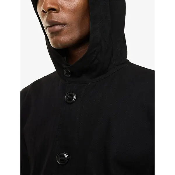 PALMES Hooded Herringbone Cotton Jacket