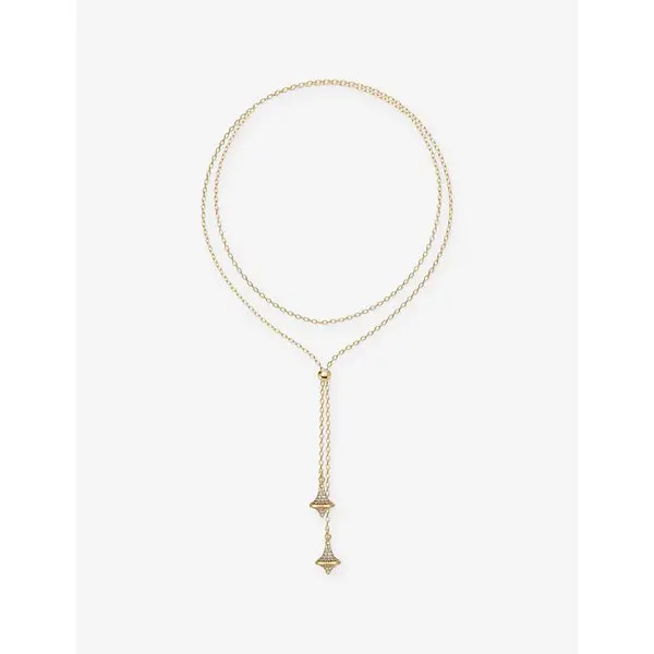 OFA Toupie Long-slider 18ct -gold And Diamond Necklace - Yellow