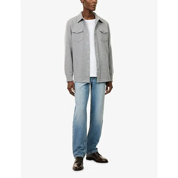 GODS TRUE CASHMERE Gemstone-embellished Cashmere Shirt