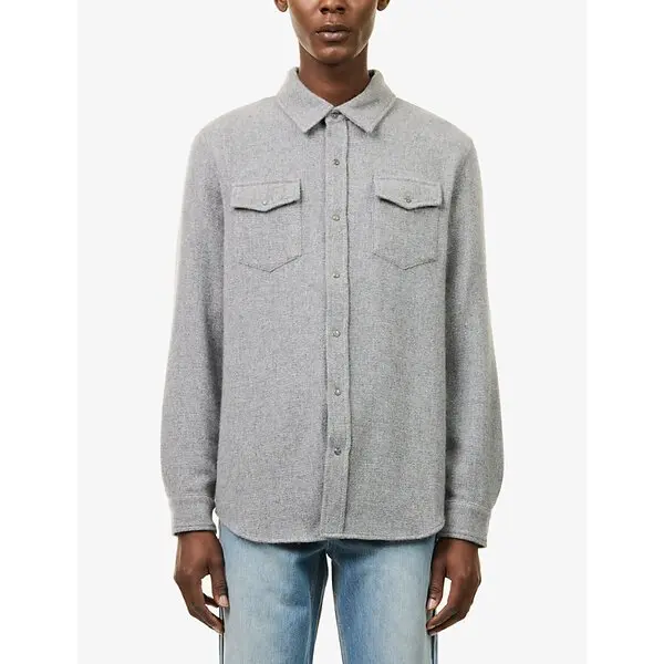 GODS TRUE CASHMERE Gemstone-embellished Cashmere Shirt