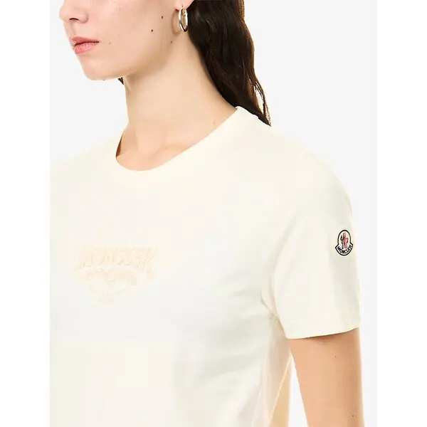 Moncler Logo-patch Embellished Cotton T-shirt