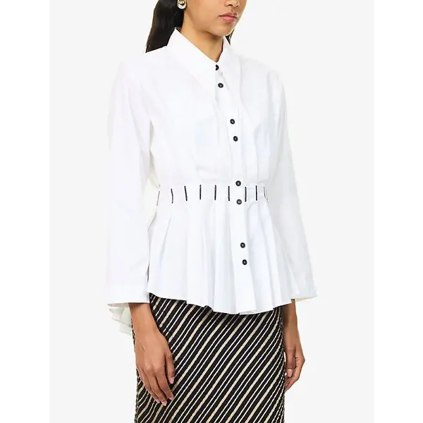 Palmer//harding Escen Pleated Cotton Shirt