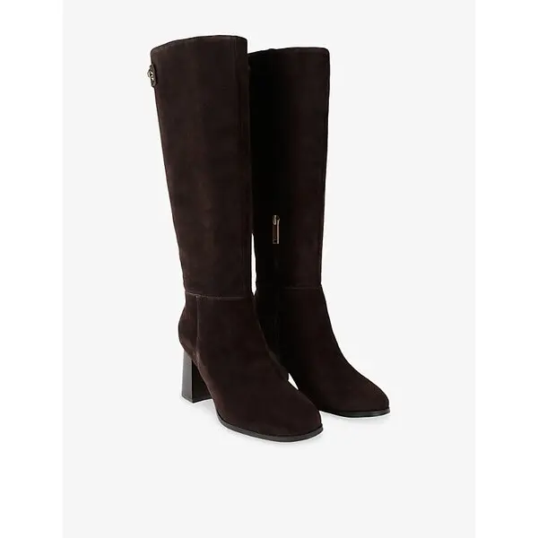 Kurt Geiger Stride 90 Heeled Suede Knee-high Boots