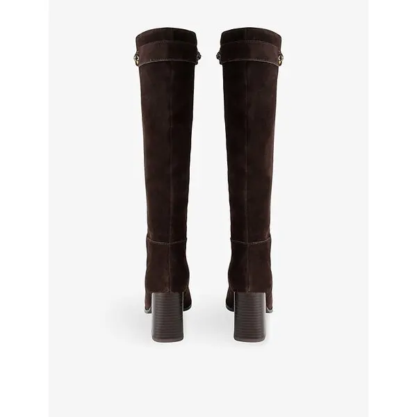 Kurt Geiger Stride 90 Heeled Suede Knee-high Boots