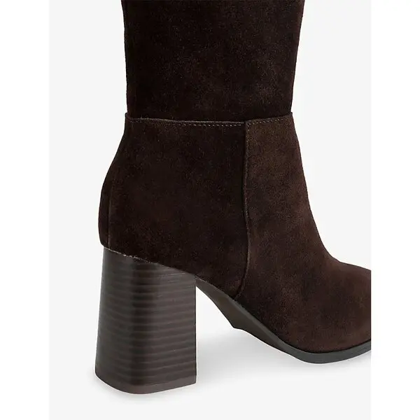 Kurt Geiger Stride 90 Heeled Suede Knee-high Boots