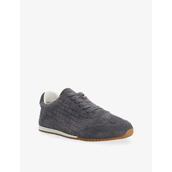 DUNE Grid-pattern Suede Trainers