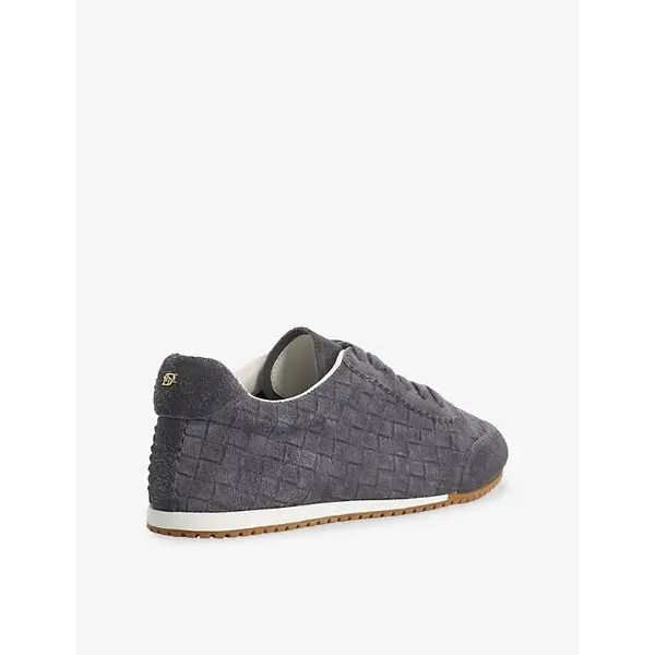DUNE Grid-pattern Suede Trainers