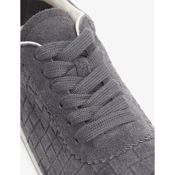 DUNE Grid-pattern Suede Trainers