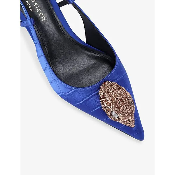 Kurt Geiger Belsize 40 Satin Heeled Slingback Courts