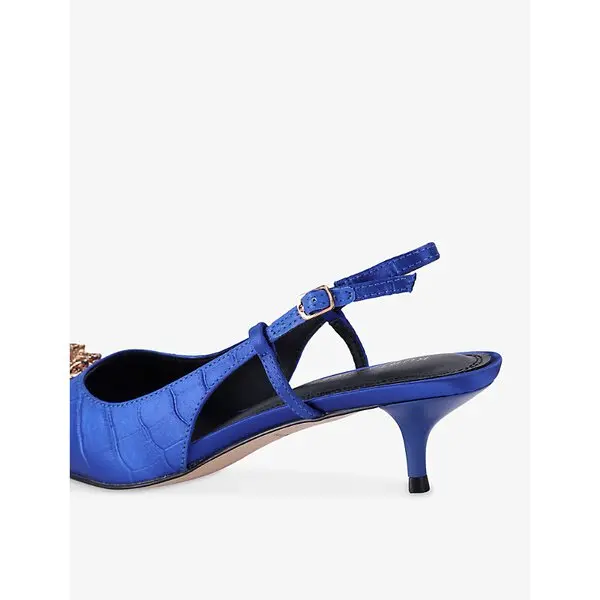 Kurt Geiger Belsize 40 Satin Heeled Slingback Courts