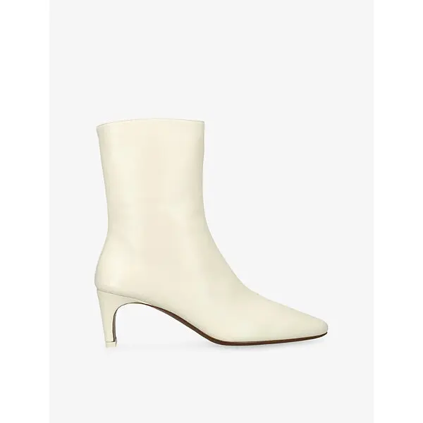 NEOUS Nervia Heeled Leather Ankle Boots - Cream