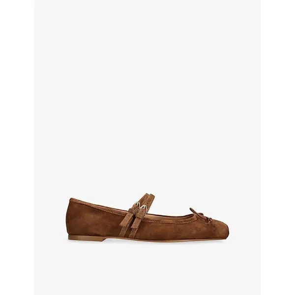 Dolce Vita Gibsen Suede Mary-jane Flats - Brown