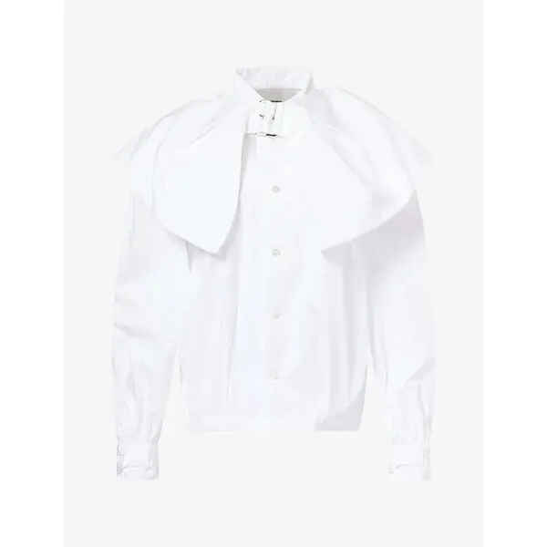 Noir Kei Ninomiya Oversized-bow Stand-collar Woven Shirt