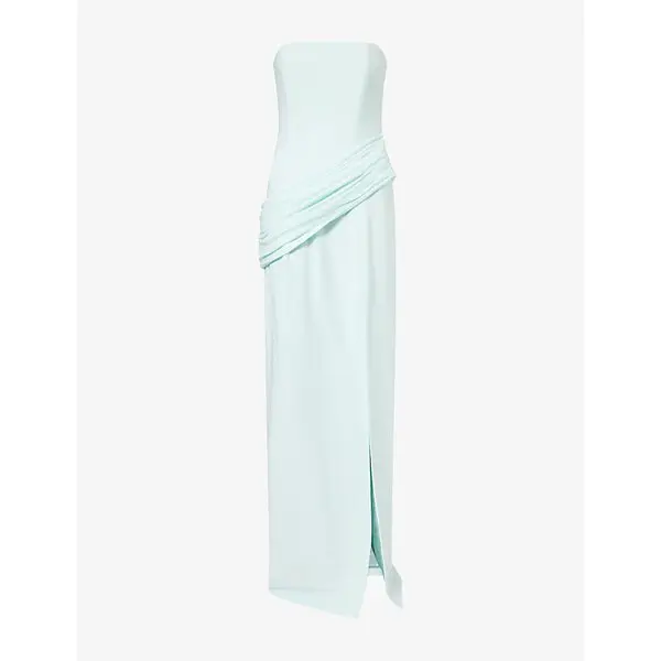 Sabina Bilenko Draped Crepe Maxi Dress