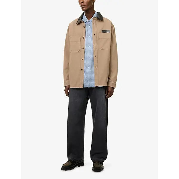 PALMES Patch-pocket Logo Cotton Jacket